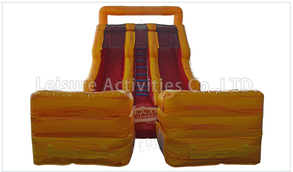 15ft Double Lane Water Slide - Marble Yellow-SL - Leisure Activities USA