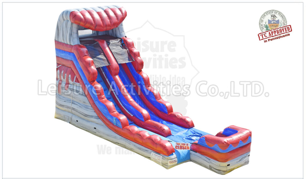 16ft Lava Single Lane Water Slide - Stone II-SL - Leisure Activities USA