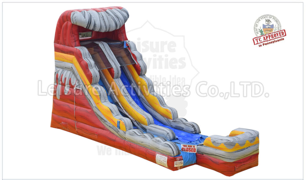 16ft Volcano Single Lane Water Slide-Marble Red II-SL - Leisure ...