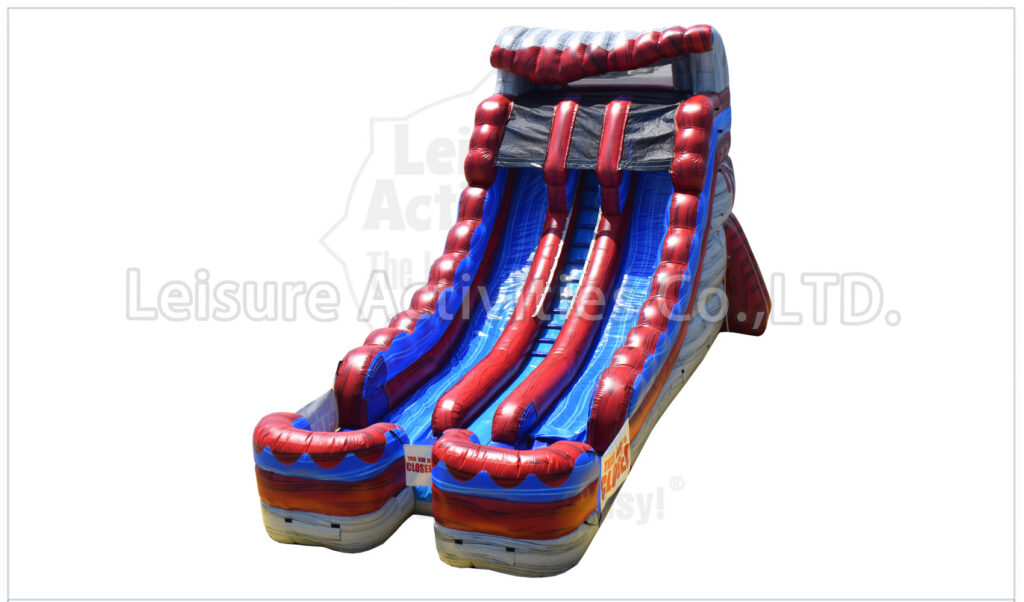 18ft Lava Double Lane Water Slide-Stone-RPL - Leisure Activities USA