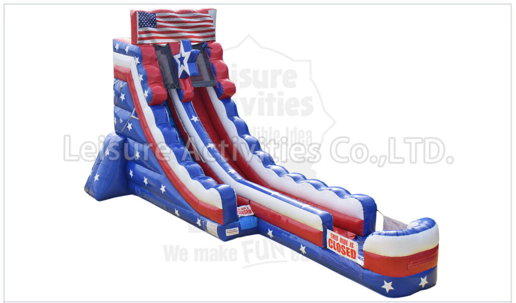 20ft Single Lane Water Slide-Old Glory-SL - Leisure Activities USA