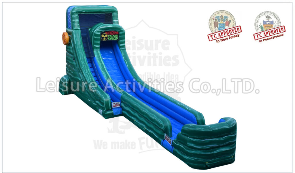 20ft Caustic Drop Water/Foam Slide-Marble Green-SL - Leisure Activities USA