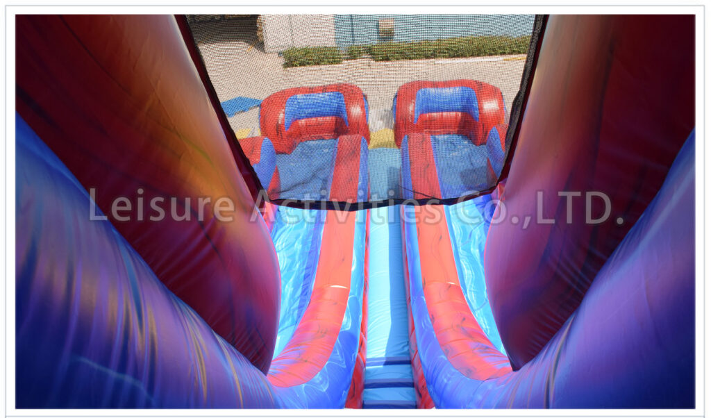 20ft Lava Double Lane Water Slide-Stone-SL - Leisure Activities USA