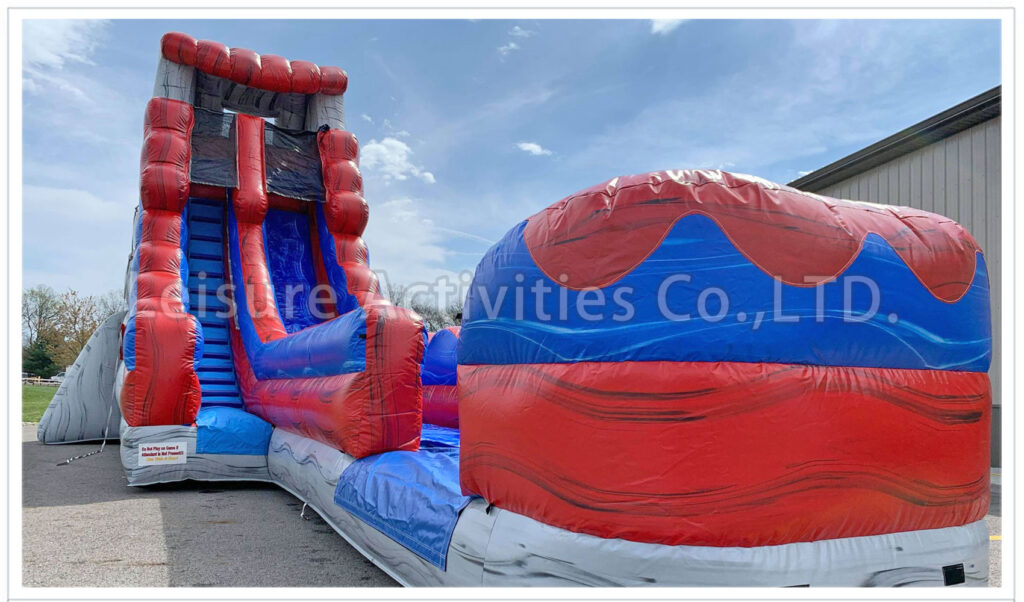 20ft Lava Single Lane Water Slide- Stone-SL - Leisure Activities USA