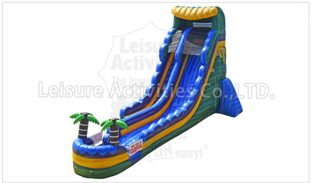 22ft Single Lane Water Slide-Green Oasis-RPL - Leisure Activities USA