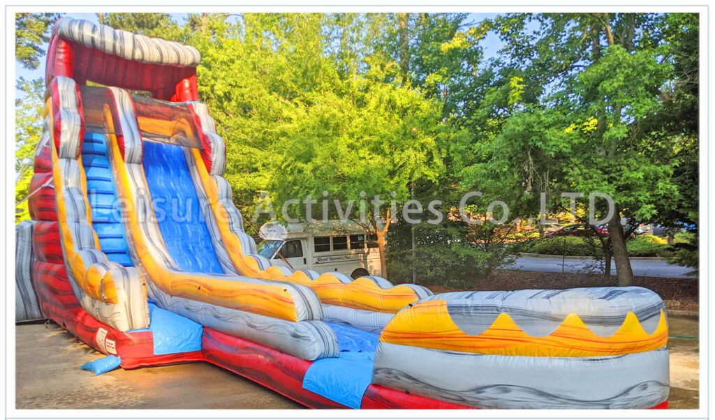 22ft Volcano Single Lane Water Slide- Marble Red II-RPL - Leisure ...