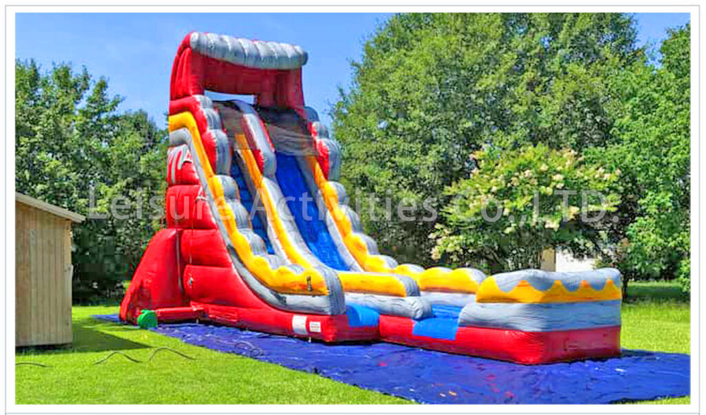 22ft Volcano Single Lane Water Slide- Marble Red II-RPL - Leisure ...