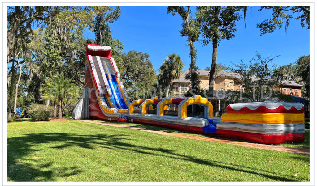 40ft Volcano Double Lane Slip N Slide-PL - Leisure Activities USA