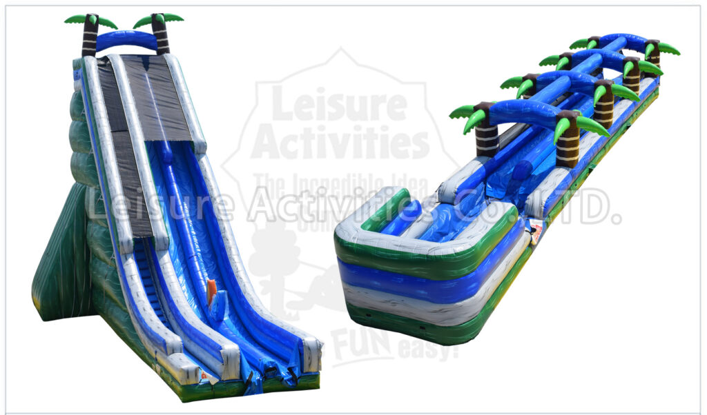 40ft Tropical Double Lane Slip N Slide-PL - Leisure Activities USA