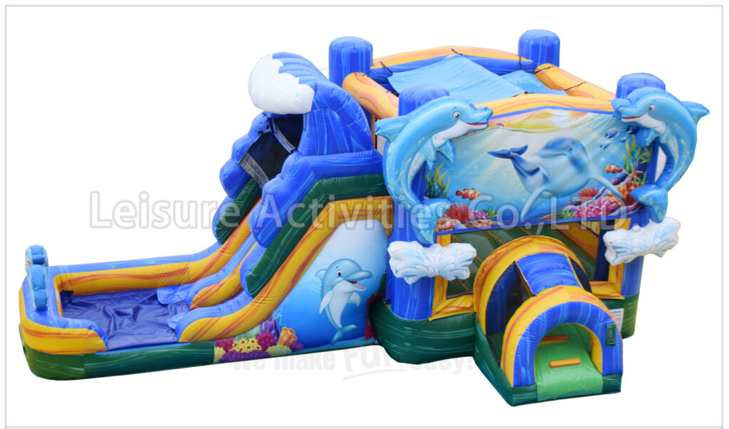 Dolphin Splash Double Lane Combo Wet/Dry-SL - Leisure Activities USA