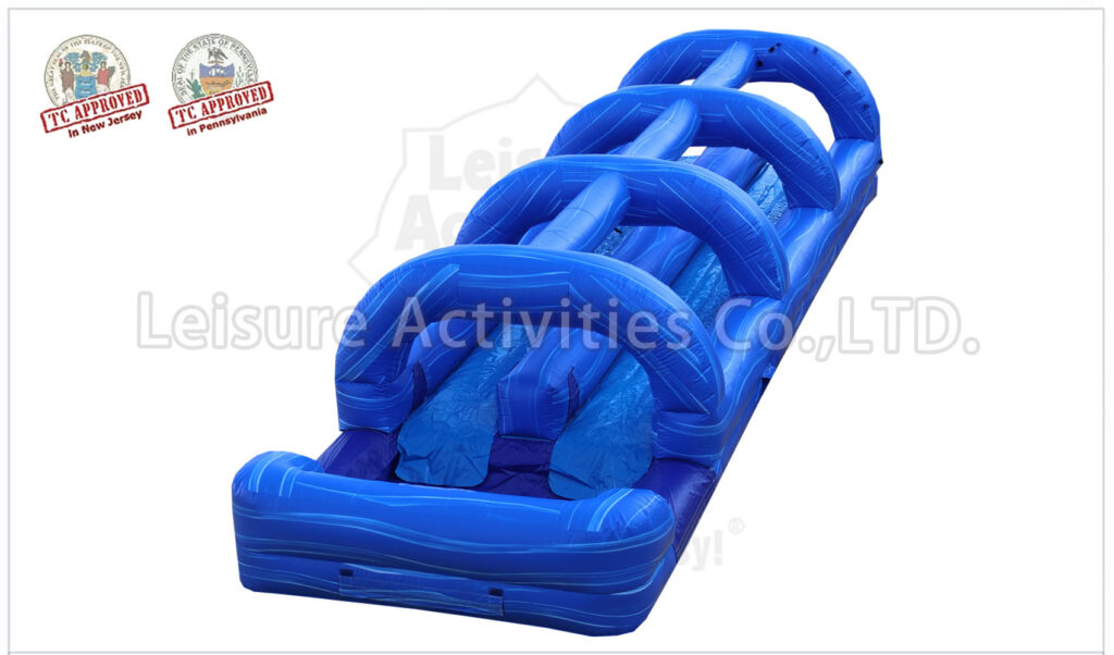 Double Lane Slip N Slide Pool Splash-Marble Blue-PL - Leisure ...