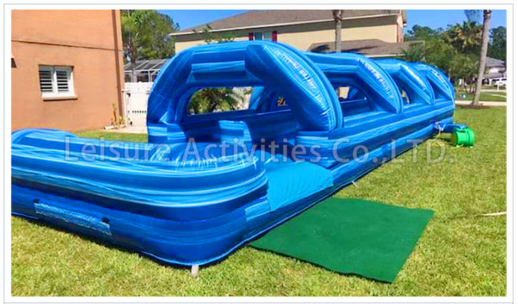 Double Lane Slip N Slide Pool Splash-Marble Blue-PL - Leisure ...