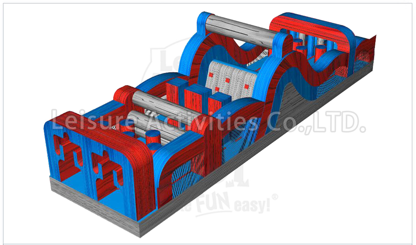 40ft Obstacle Course II-Lava - Leisure Activities USA