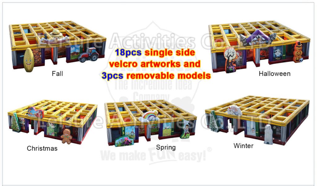 30ft Hybrid Maze artworks-Fall/Halloween/Christmas/Spring/Winter (18pcs ...