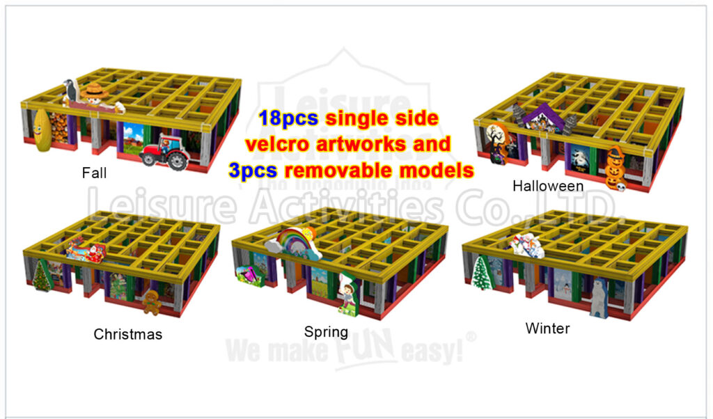 Hybrid Maze-Fall/Halloween/Christmas/Spring/Winter (18pcs single side ...