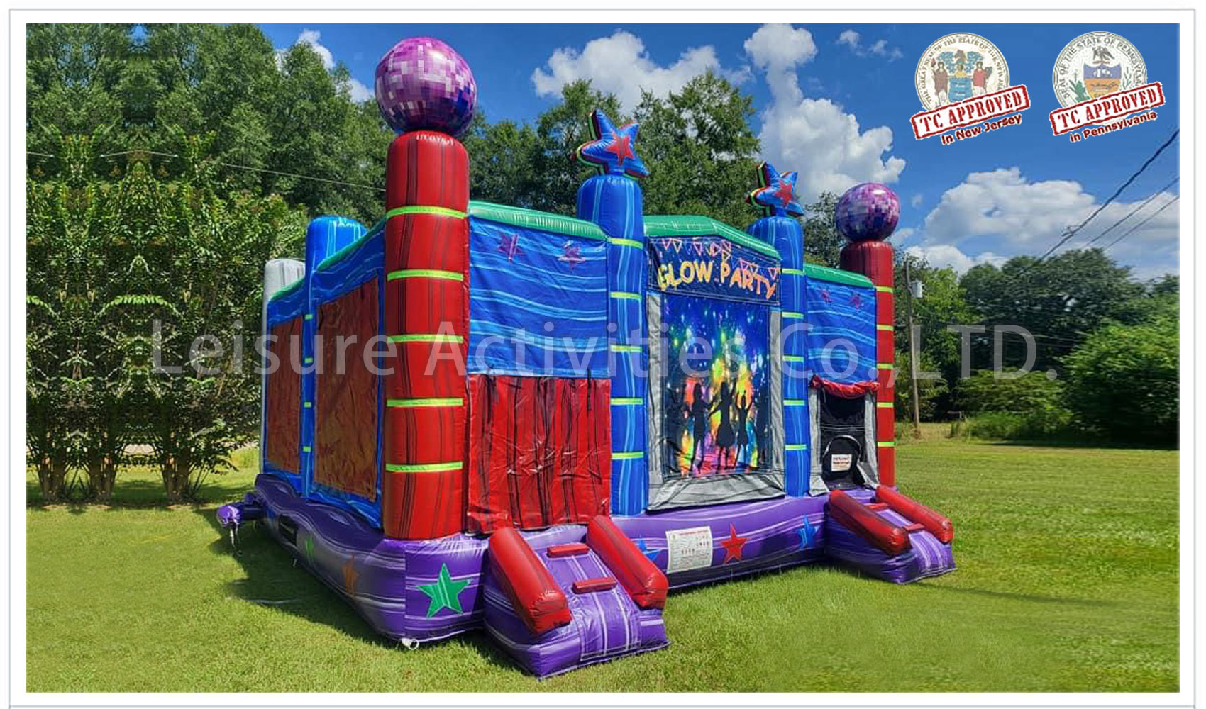 20ft Glow Party 3N1 Moon Bounce II - Leisure Activities USA