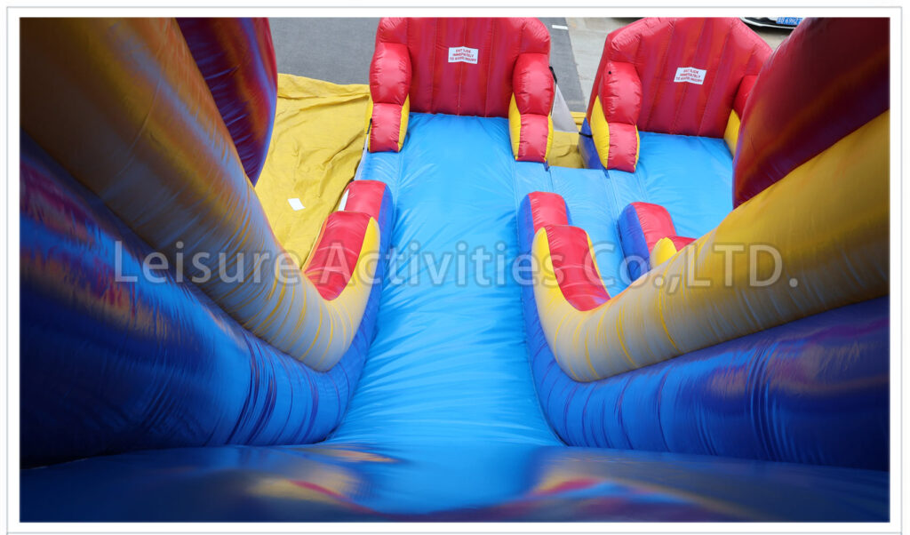 22ft Double Lane Dry Slide-Carnival Theme - Leisure Activities USA