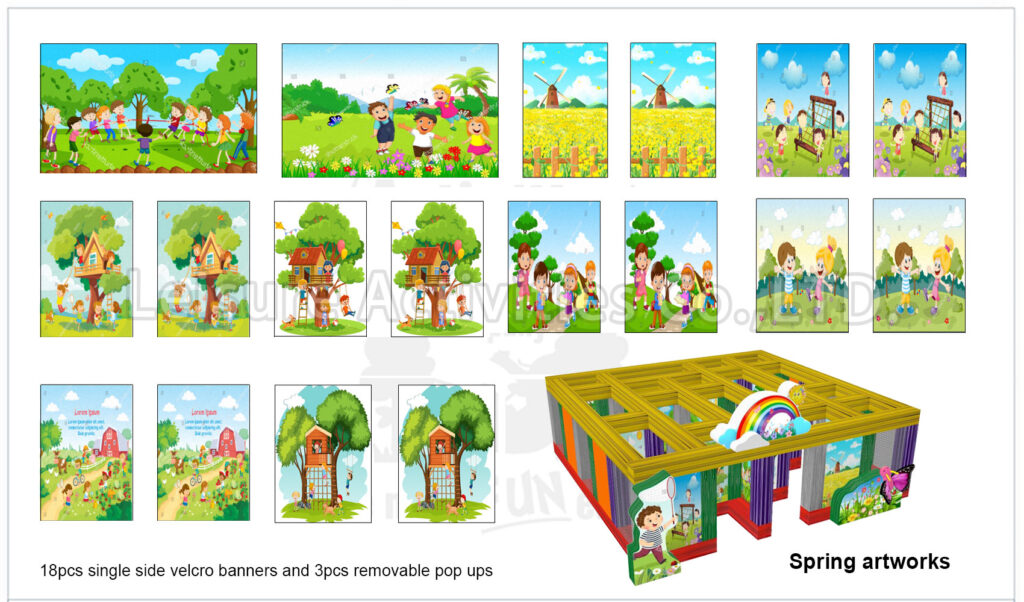 22ft Hybrid Maze artworks-18pcs single side (PRICE PER SET PER THEME ...