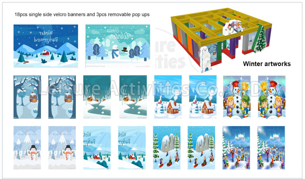 22ft Hybrid Maze artworks-18pcs single side (PRICE PER SET PER THEME ...